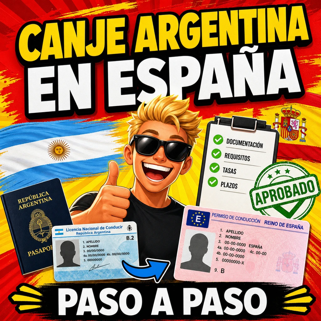 Canje del carnet de conducir de Argentina en España